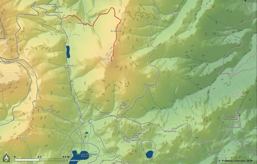 Mt Rosa (11,500'), Front Range - Trekking Colorado